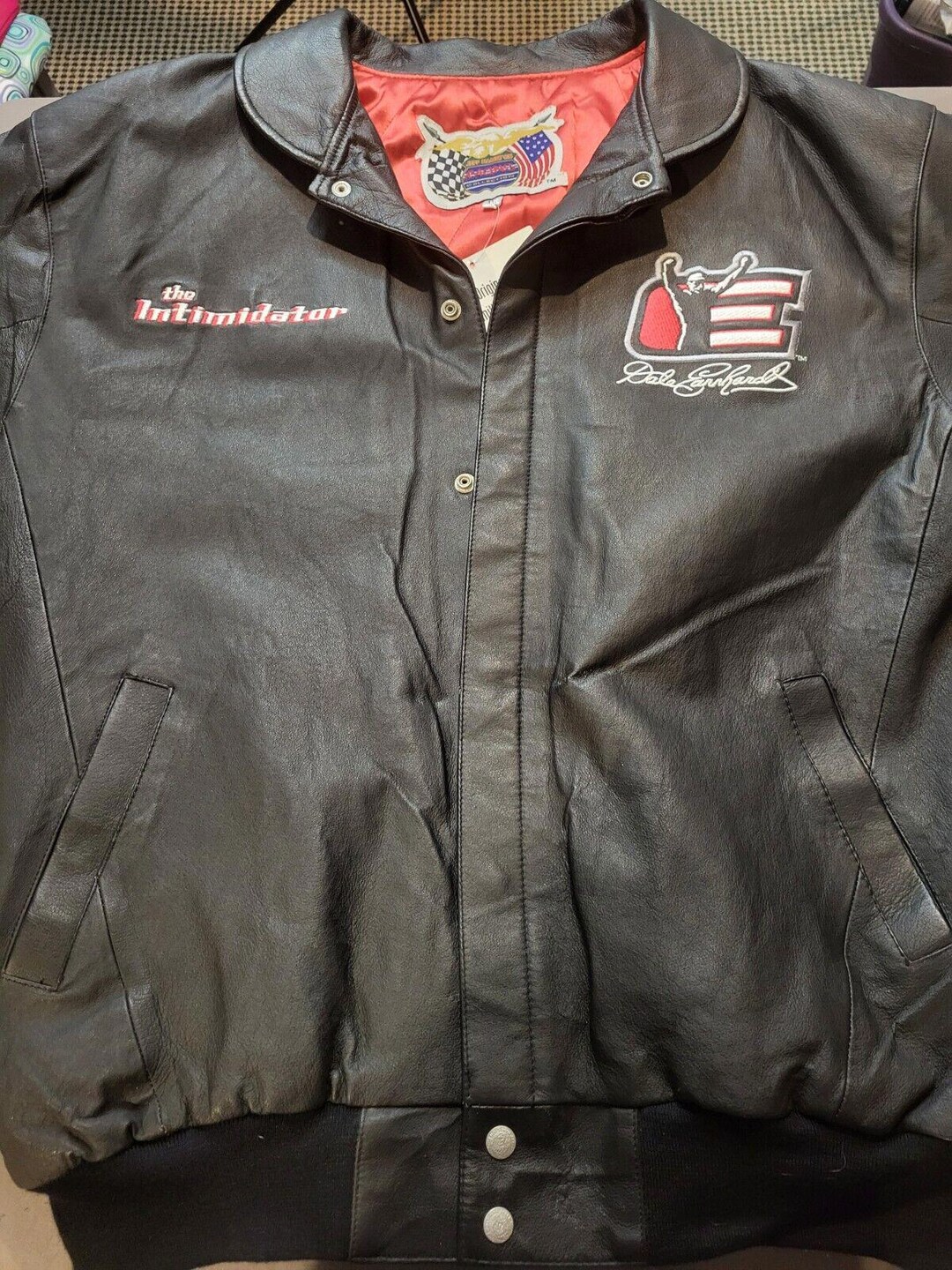 Vintage Leather Dale Earnhardt Intimidator Jeff Hamilton Jacket XXL New ...