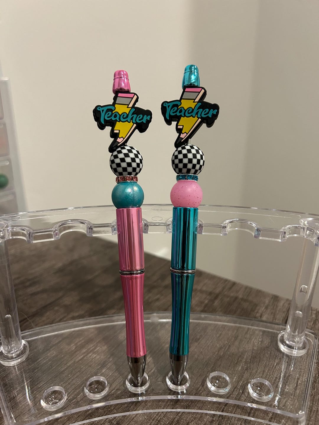 Teacher Pencil Lightening Pen | Teacher Gifts | Beadable Pen ...