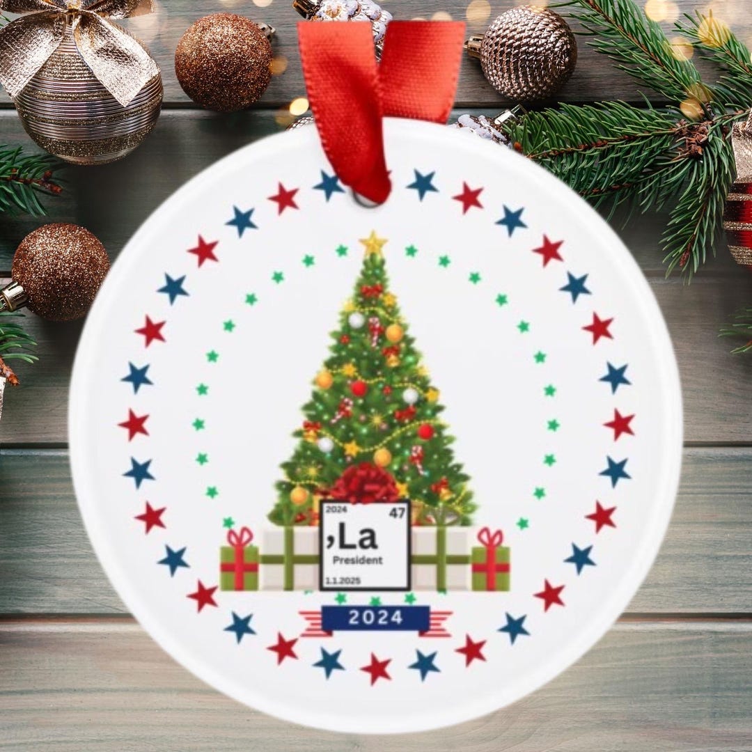 Kamala Harris Christmas Ornament 2024 Holiday Decor With Periodic Table ...