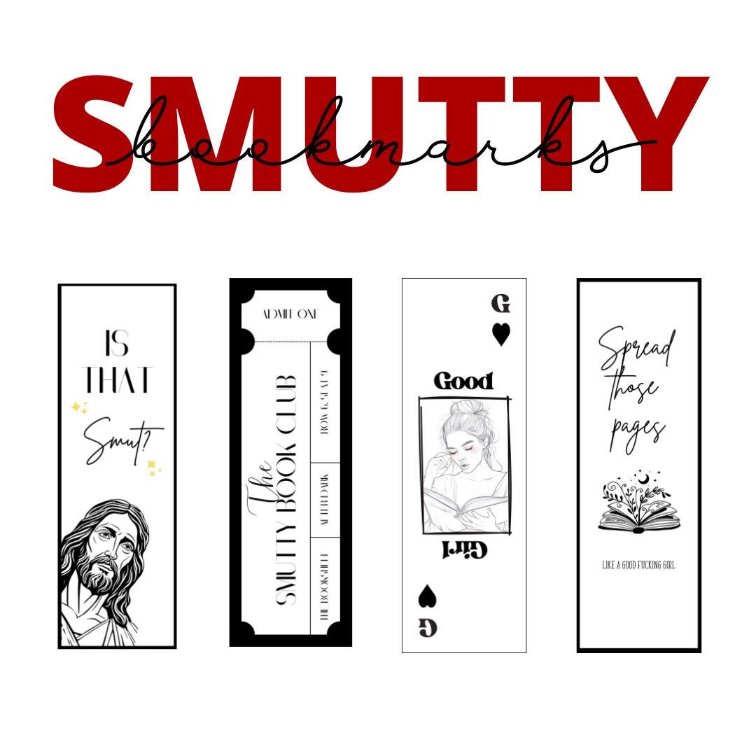 Smutty Printable Bookmark Pack | Digital Bookmark | Printable Bookmark ...