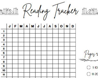 Reading Habit Tracker - Etsy