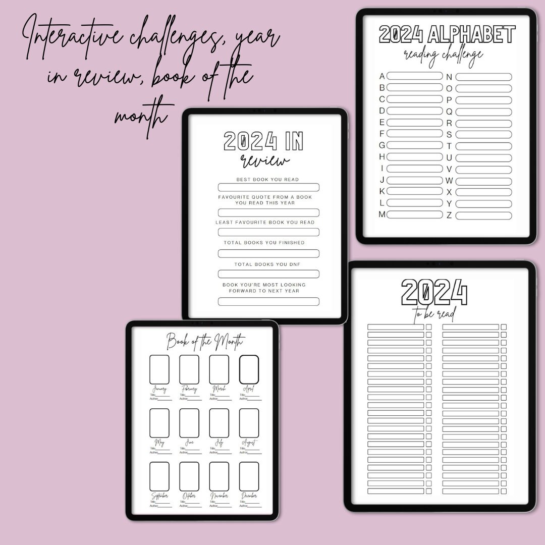 2024 Reading Journal - Etsy