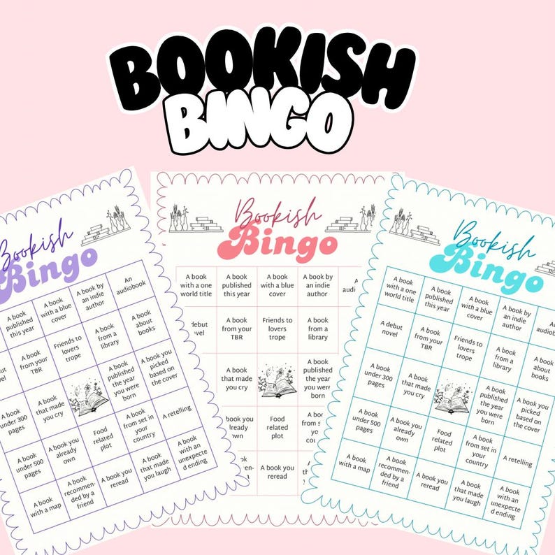 Printable Bookish Bingo | Reading Challenge Game | Digital Book Bingo ...