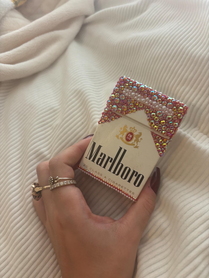 Handmade Bedazzled Cigarette Box - Unique Bling Tobacco Holder ...