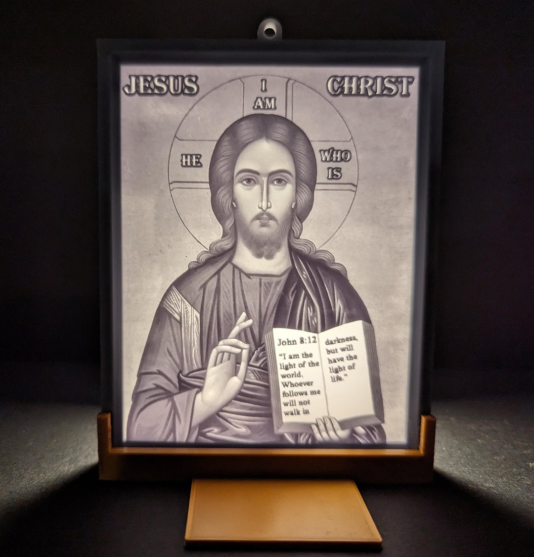 Orthodox Christian Jesus Night Light Icon, for Kids Room, Prayer Corner ...
