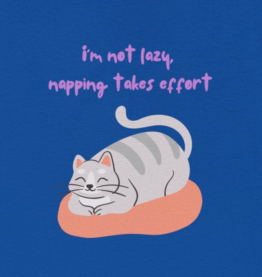 Napping Takes Effort Cat Tee - Etsy