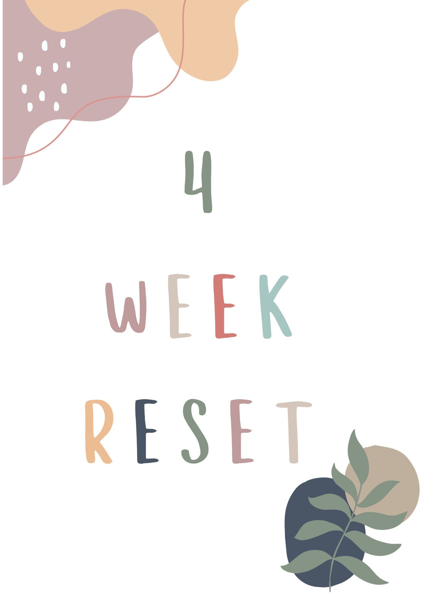 4 Week Reset Planner - Etsy