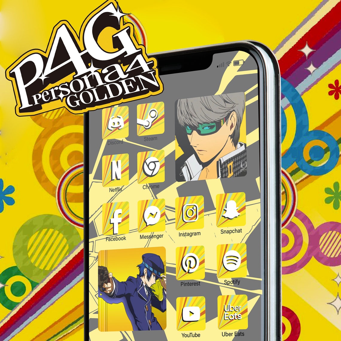 Persona 4 Golden Themed Icons - Etsy