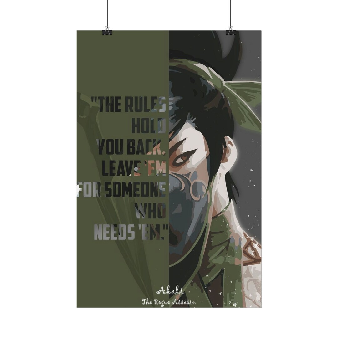 Rolled Posters Custom Akali, League of Legends, Akali - Etsy
