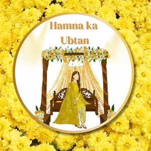 Methai Topper Mehndi Tags Favour Sticker Muslim Desi Pakistani Wedding ...