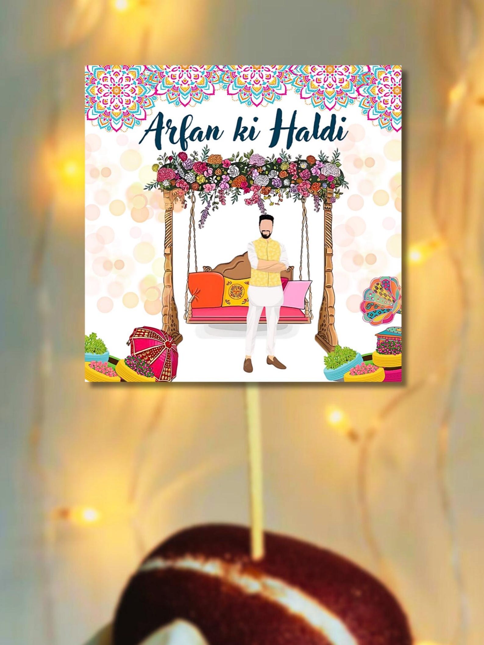 Methai Topper Mehndi Tags Favour Sticker Muslim Desi Pakistani Wedding ...