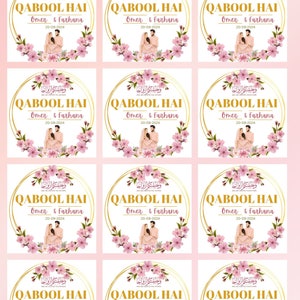 Methai Topper Customized Nikkah Ceremony Tags Qabool Hai Tags Nikkah ...