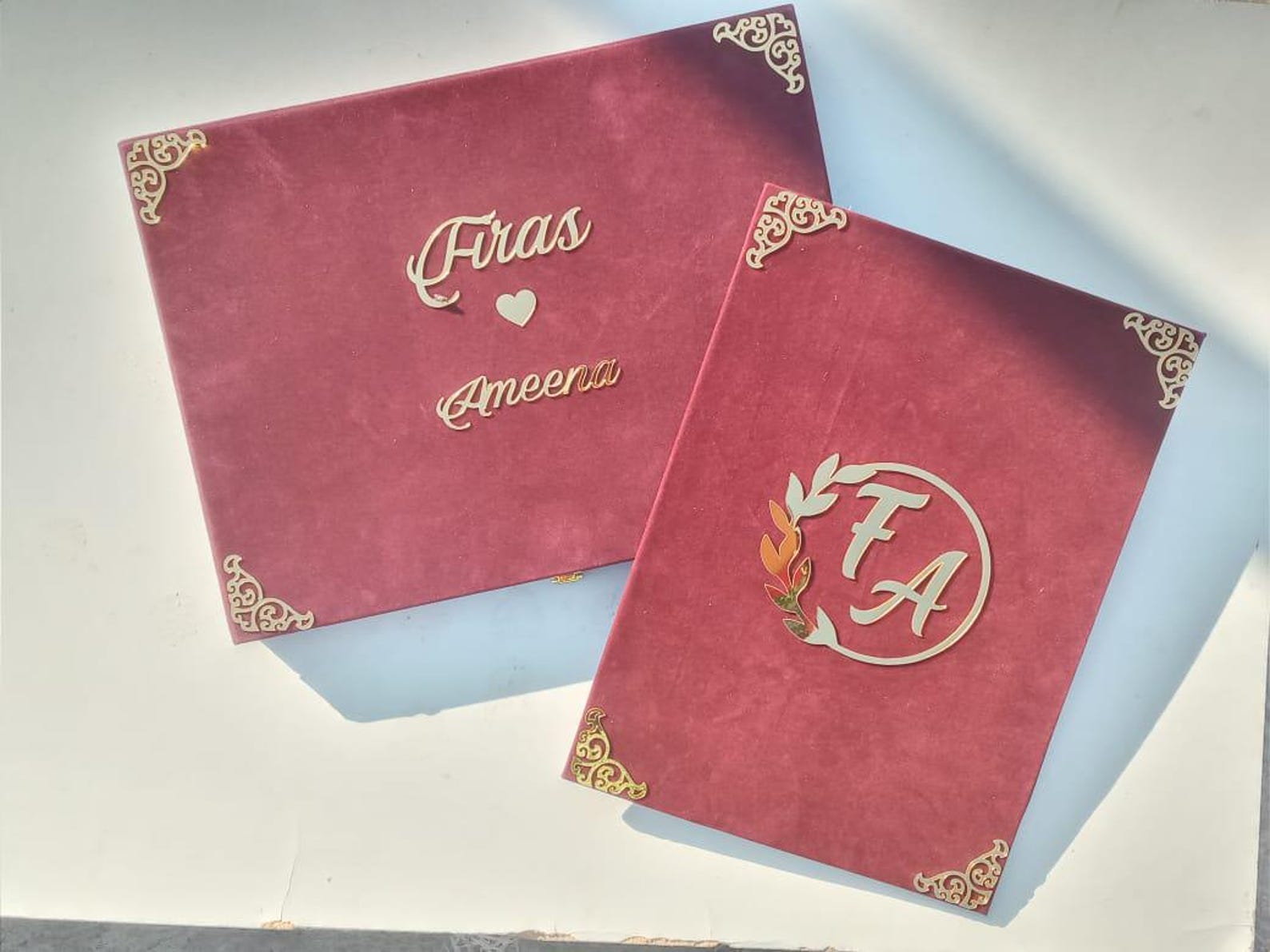 Personalized Nikkah Contract Booklet Box Thumbprint Nikkah Certificate ...