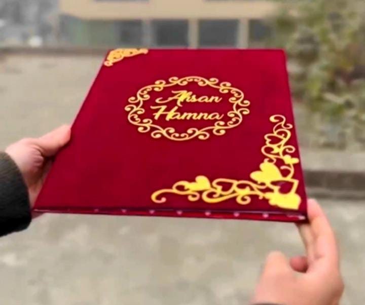 Personalized Nikah Certificate Book Thumbprints and Signature ...