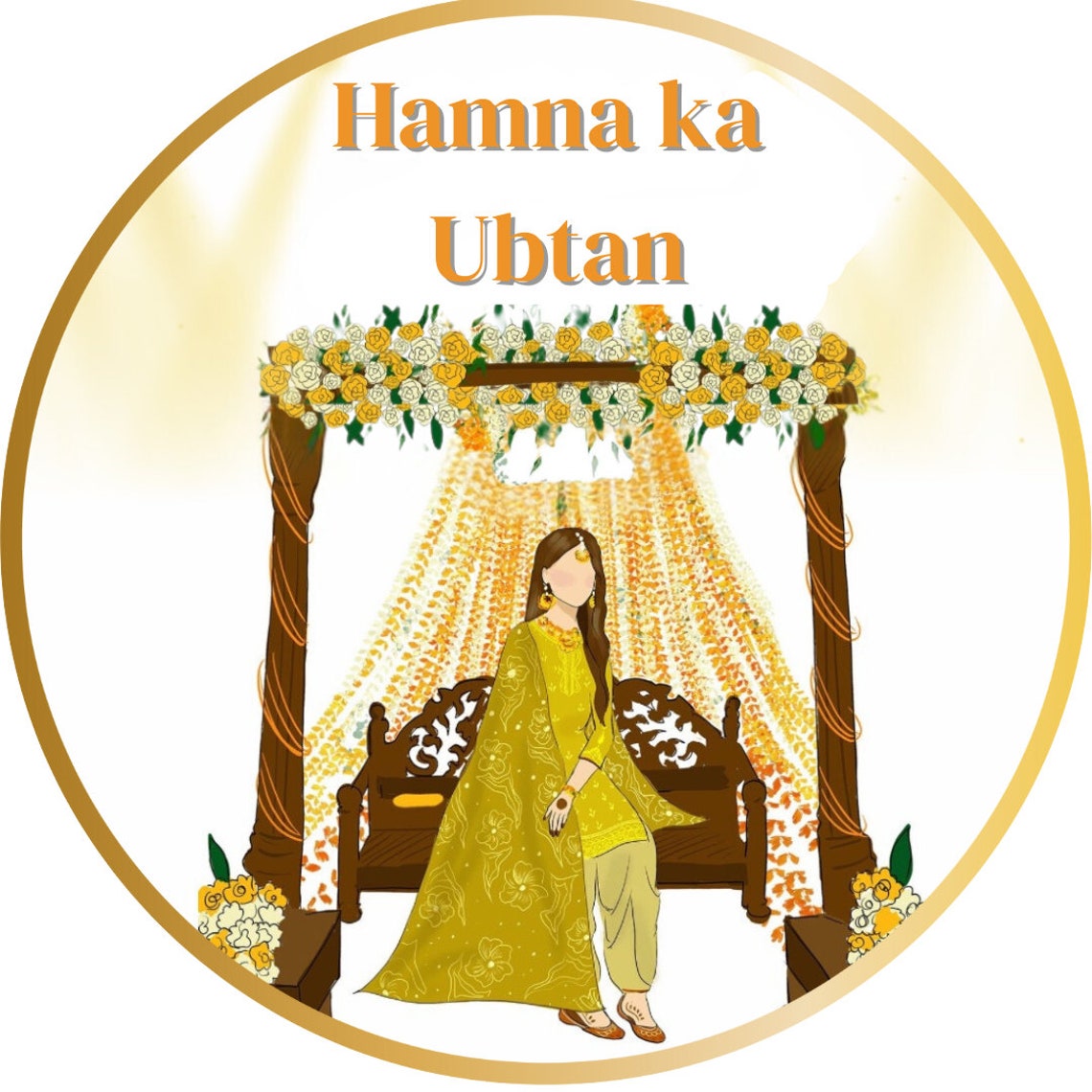 Methai Topper Mehndi Tags Favour Sticker Muslim Desi Pakistani Wedding ...