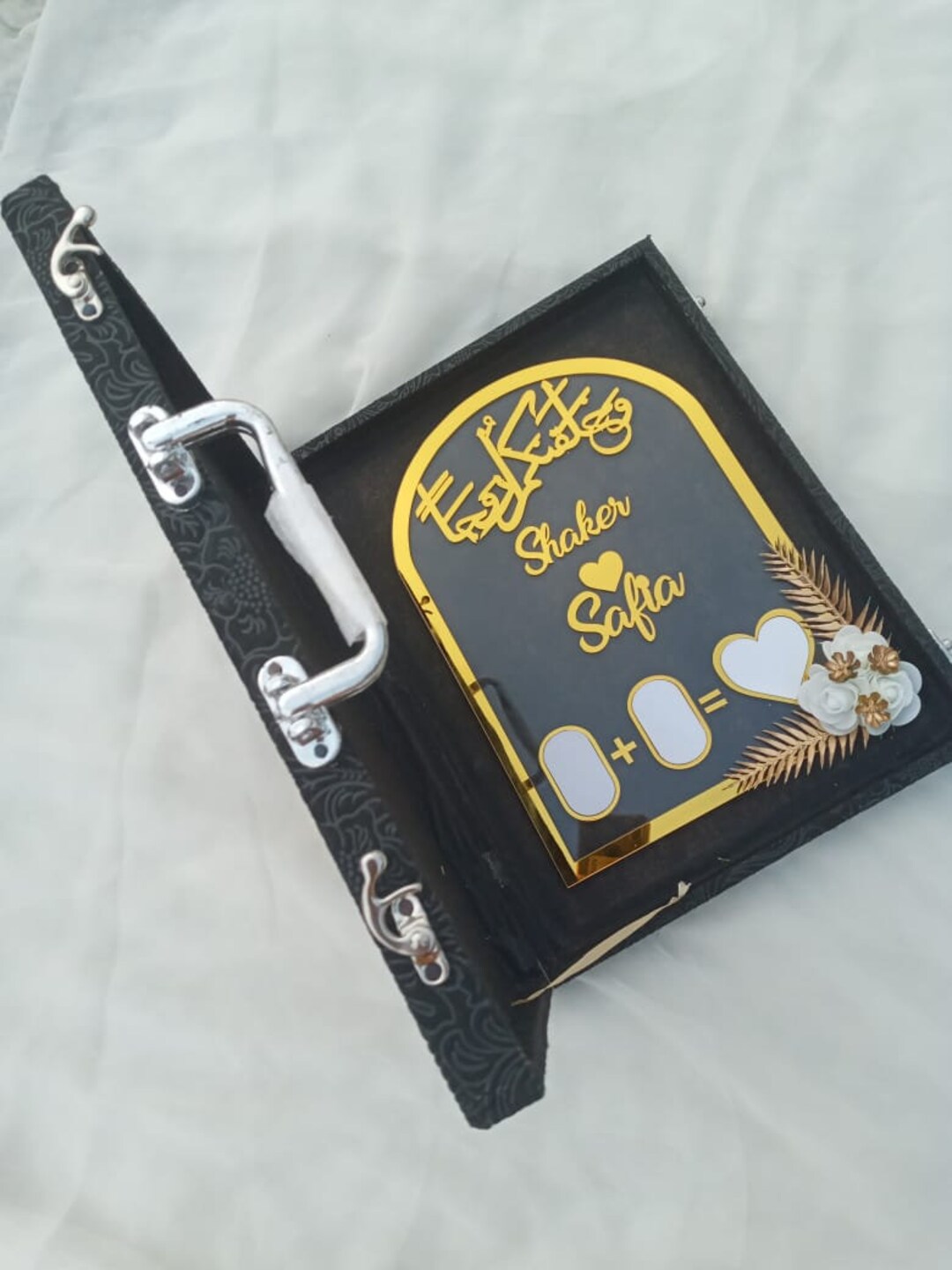 Personalized Nikah Thumbprint Board, Acrylic Signature Wedding Keepsake ...