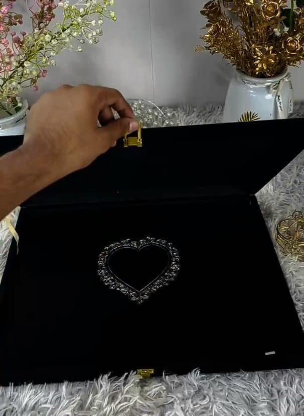 Personalized Nikah Certificate Book Box Red Nikkah Thumbprints and ...