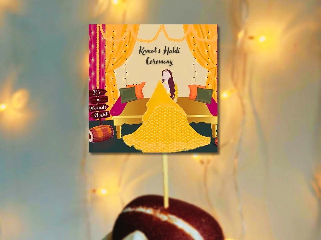 Methai Topper Mehndi Digital Tagscustomized Printable Desi Wedding Tags ...