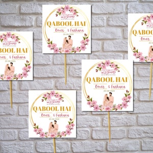 Methai Topper Customized Nikkah Ceremony Tags Qabool Hai Tags Nikkah ...