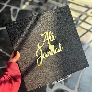 Acrylic Heart Shape Nikah Thumbprints Board Frame Personalized Muslim ...