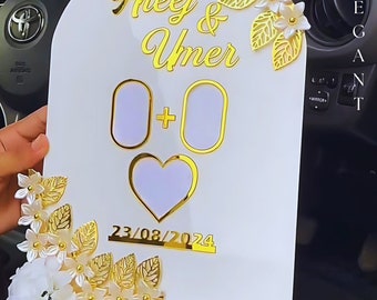 Personalised Nikah Acrylic Board, Fingerprint Contract, Wedding Fun ...