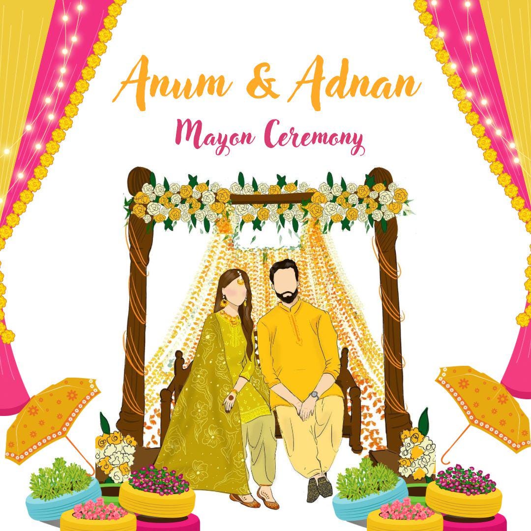 Date Fixed Wedding Stickers Muslim Wedding Decoration Engagement ...