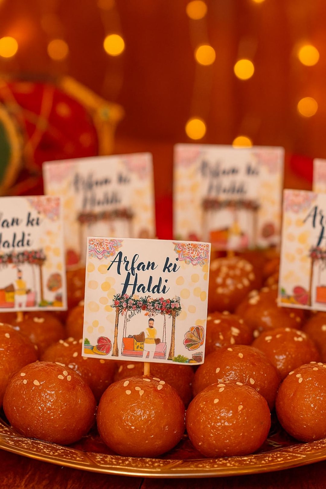 Methai Topper Mehndi Tags Favour Sticker Muslim Desi Pakistani Wedding ...