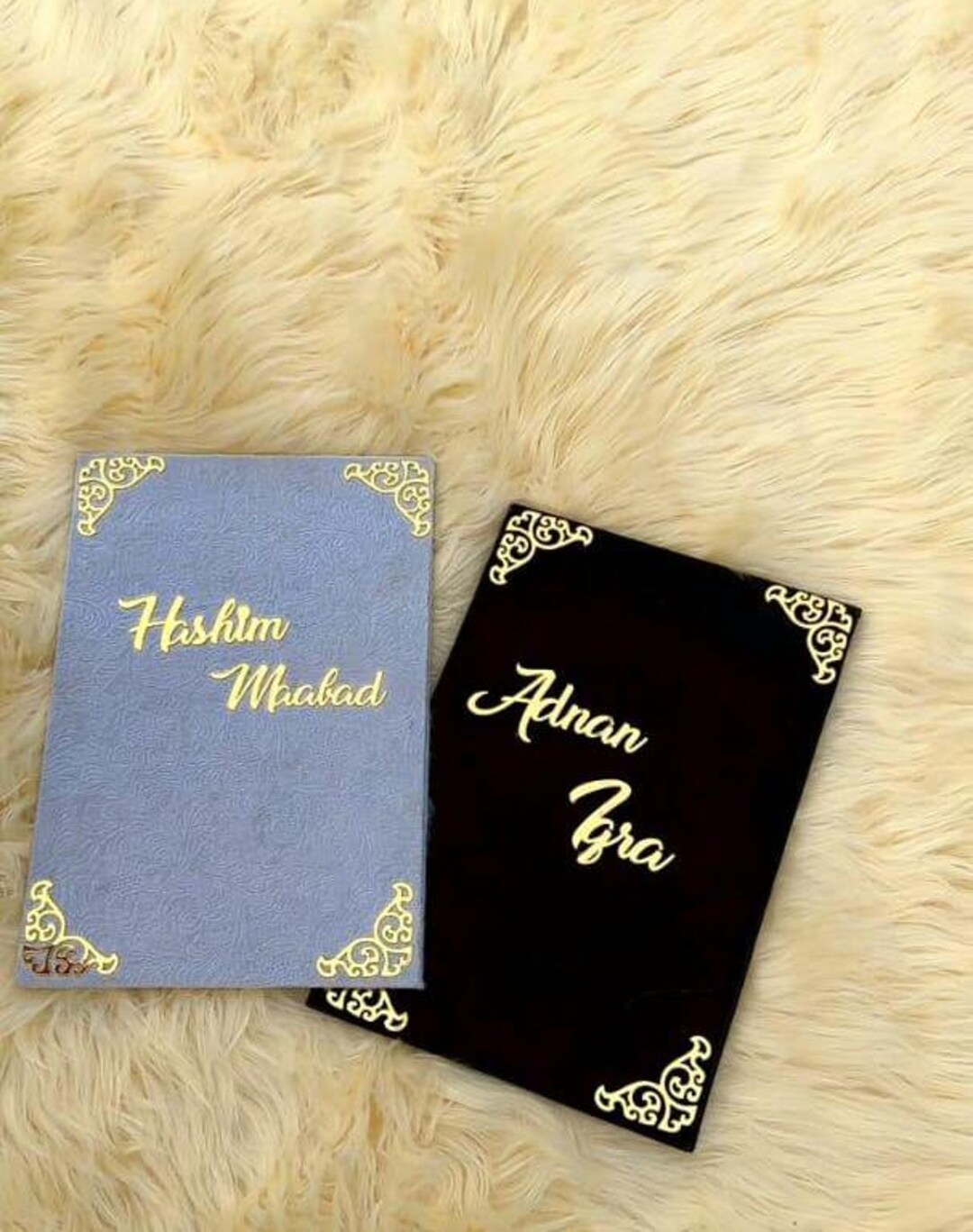 Personalized A4 Black White Nikah Certificate Thumbprints and Signature ...