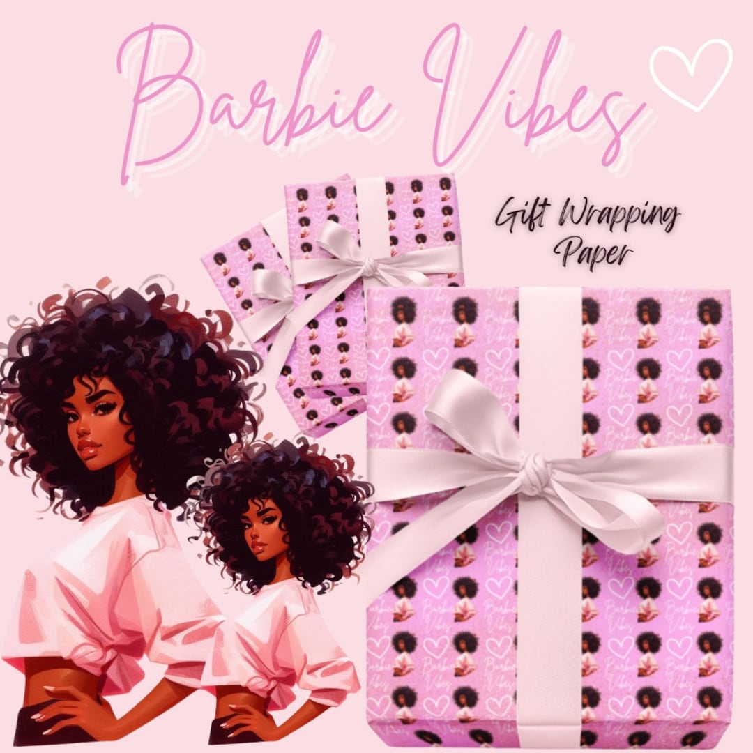 Barbie Vibes Gift Wrapping Paper - Etsy