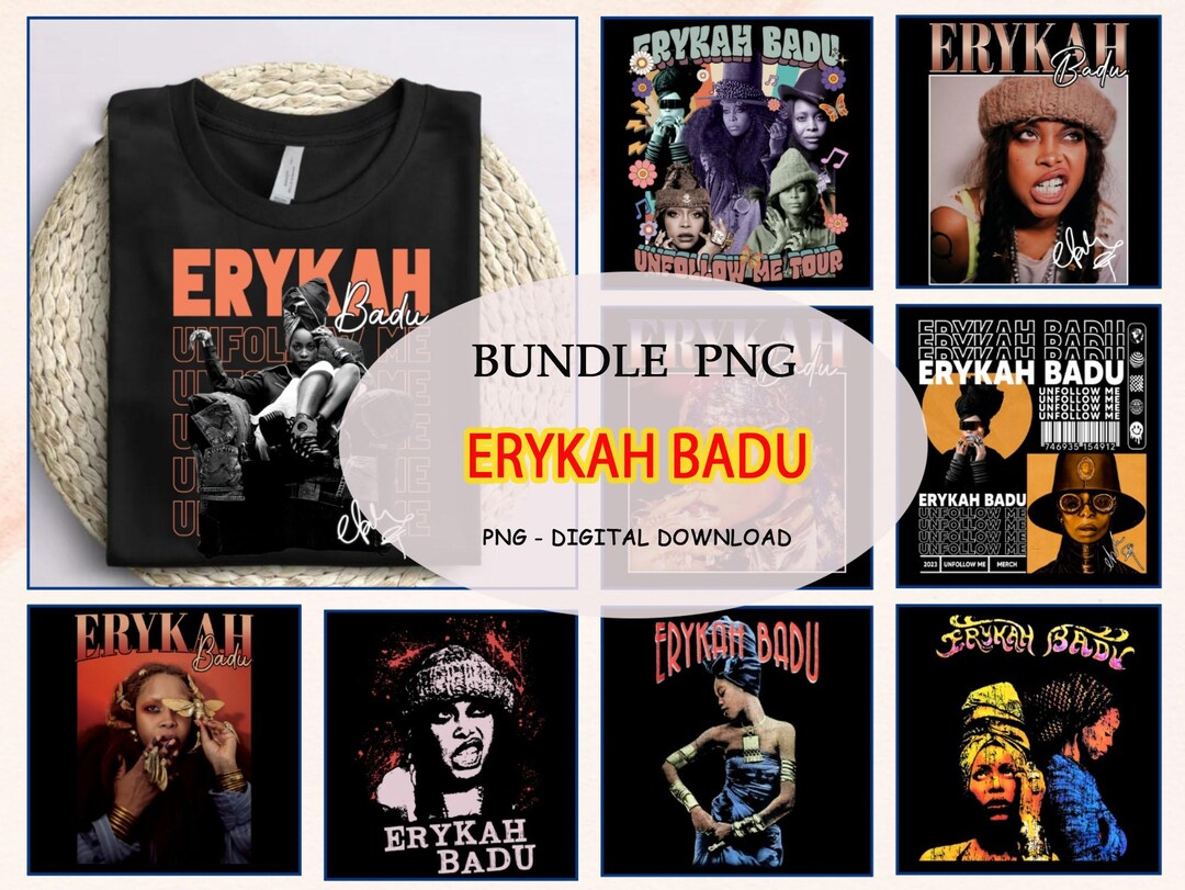 Bundle Erykah Badu Png, Erykah Badu Vintage Png, Erykah Badu T Shirt ...