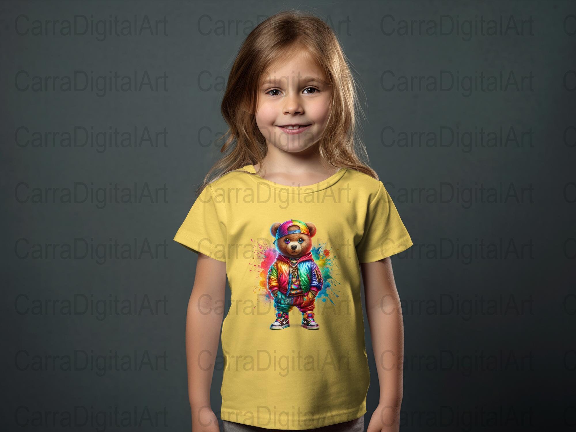 Hip Hop Teddy Bear PNG, Colorful Urban Graffiti Dope Bear, Digital ...