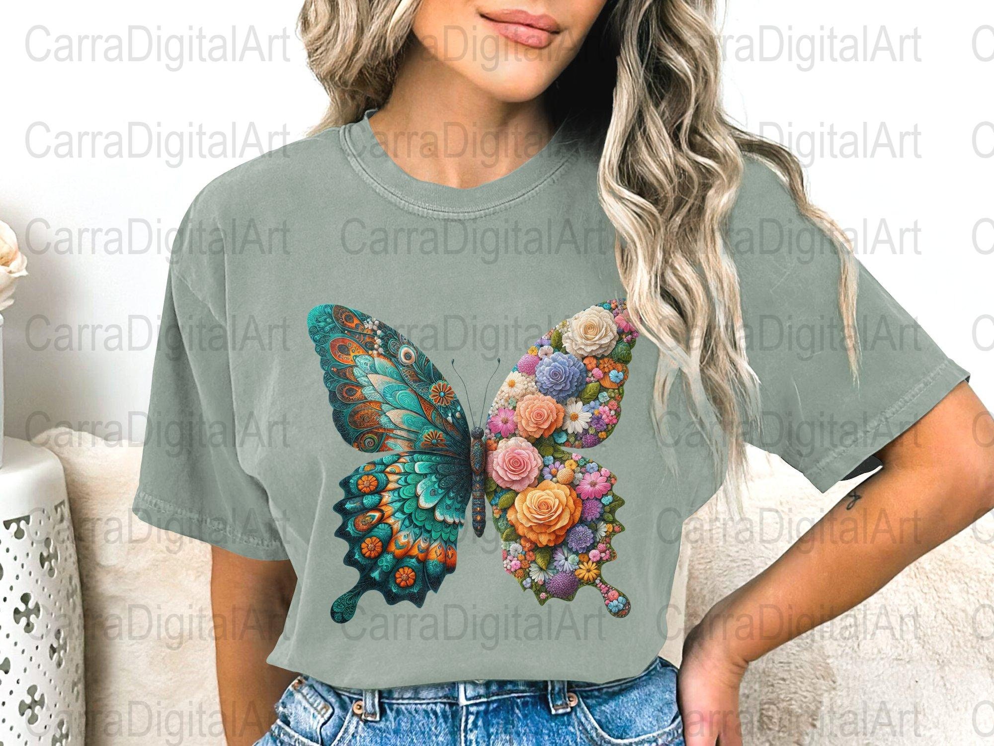 Buterrfly Png, Floral Butterfly Png, Butterfly Sublimation, Butterfly ...