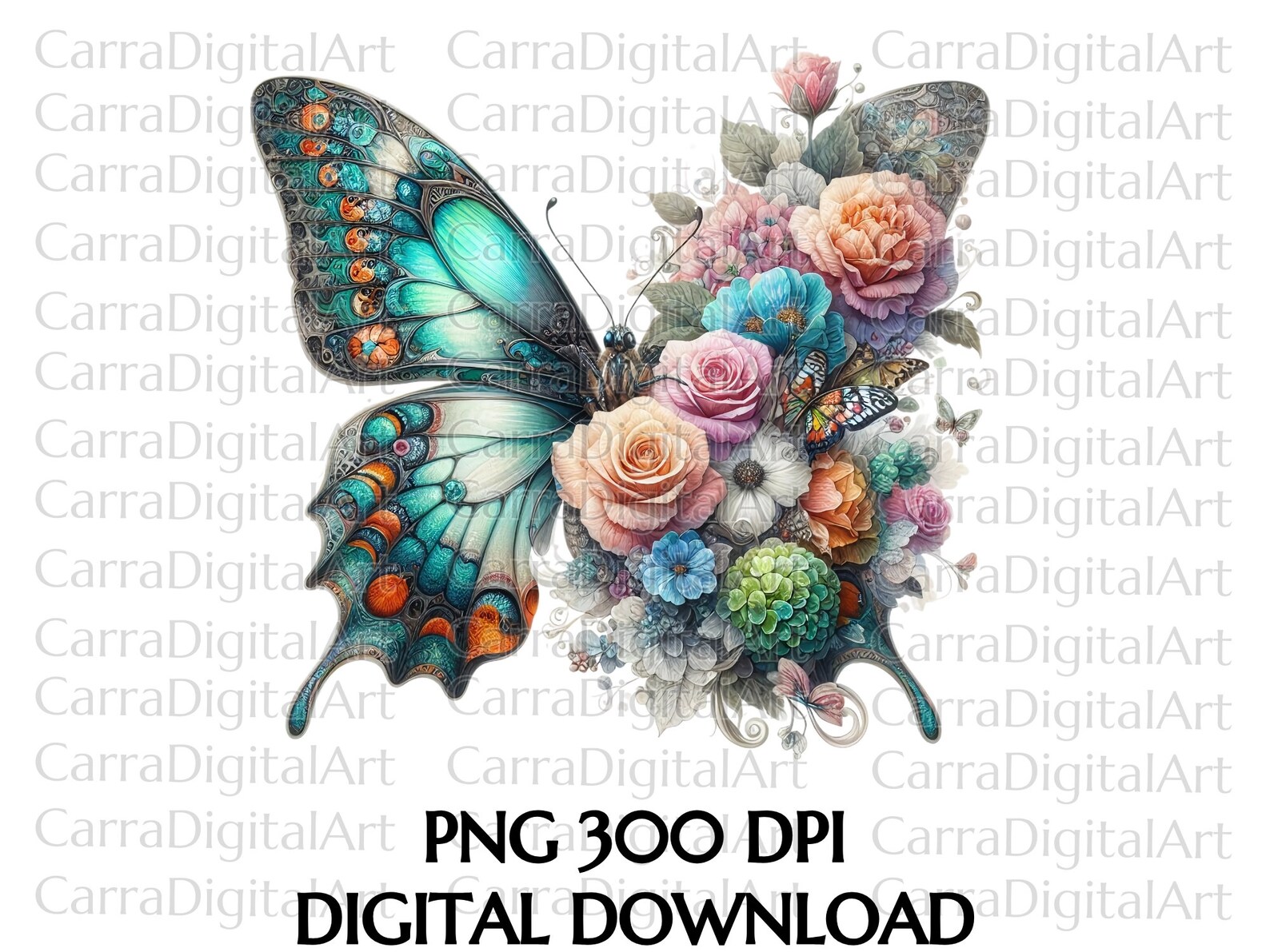 Buterrfly Png, Floral Butterfly Png, Butterfly Sublimation, Butterfly ...