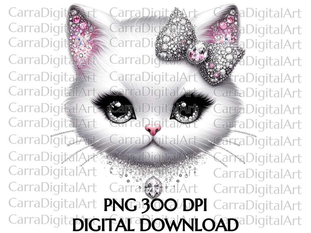 Cute Kitty Png, Sparkling Pink Cat Clipart, Kawaii Cat Vector, Cat ...