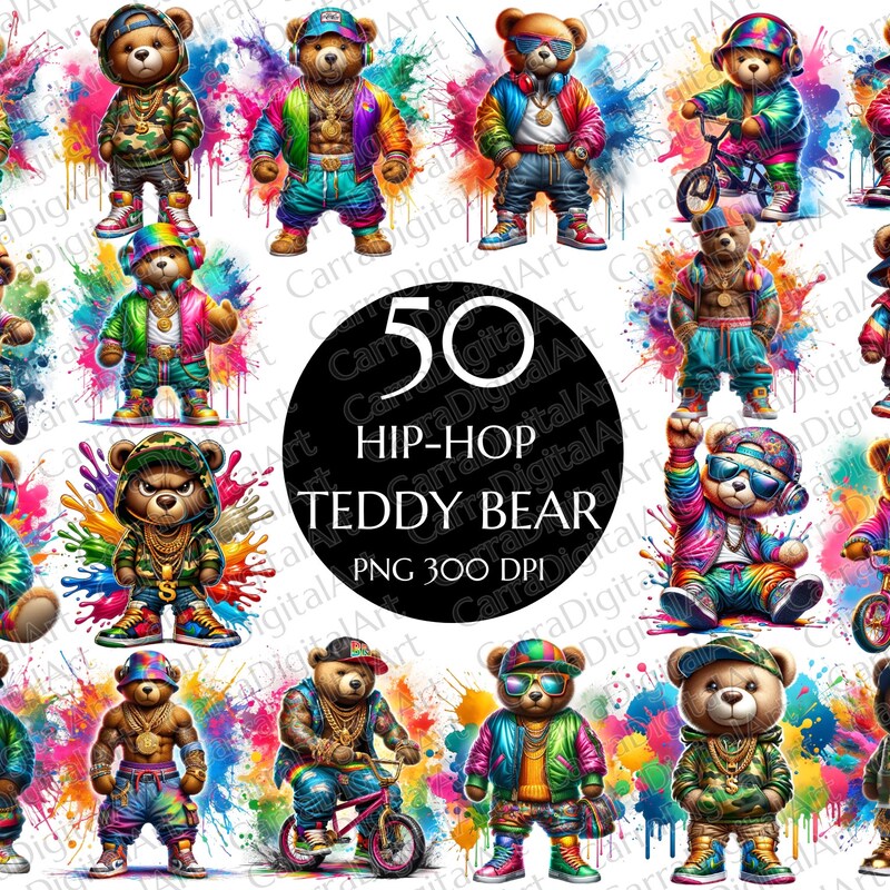 Hip Hop Teddy Bear Svg - Etsy