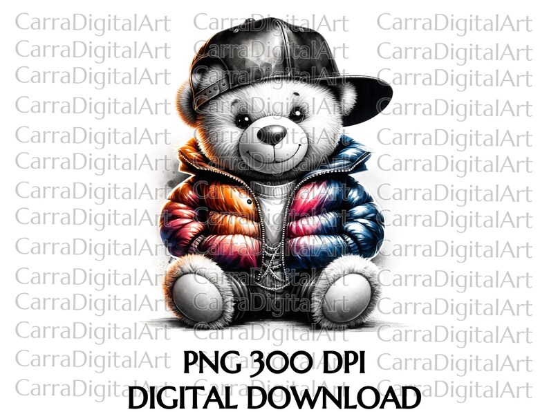 Graffiti Hip Hop Teddy Bear Clipart PNG, Urban Street Style Bear ...