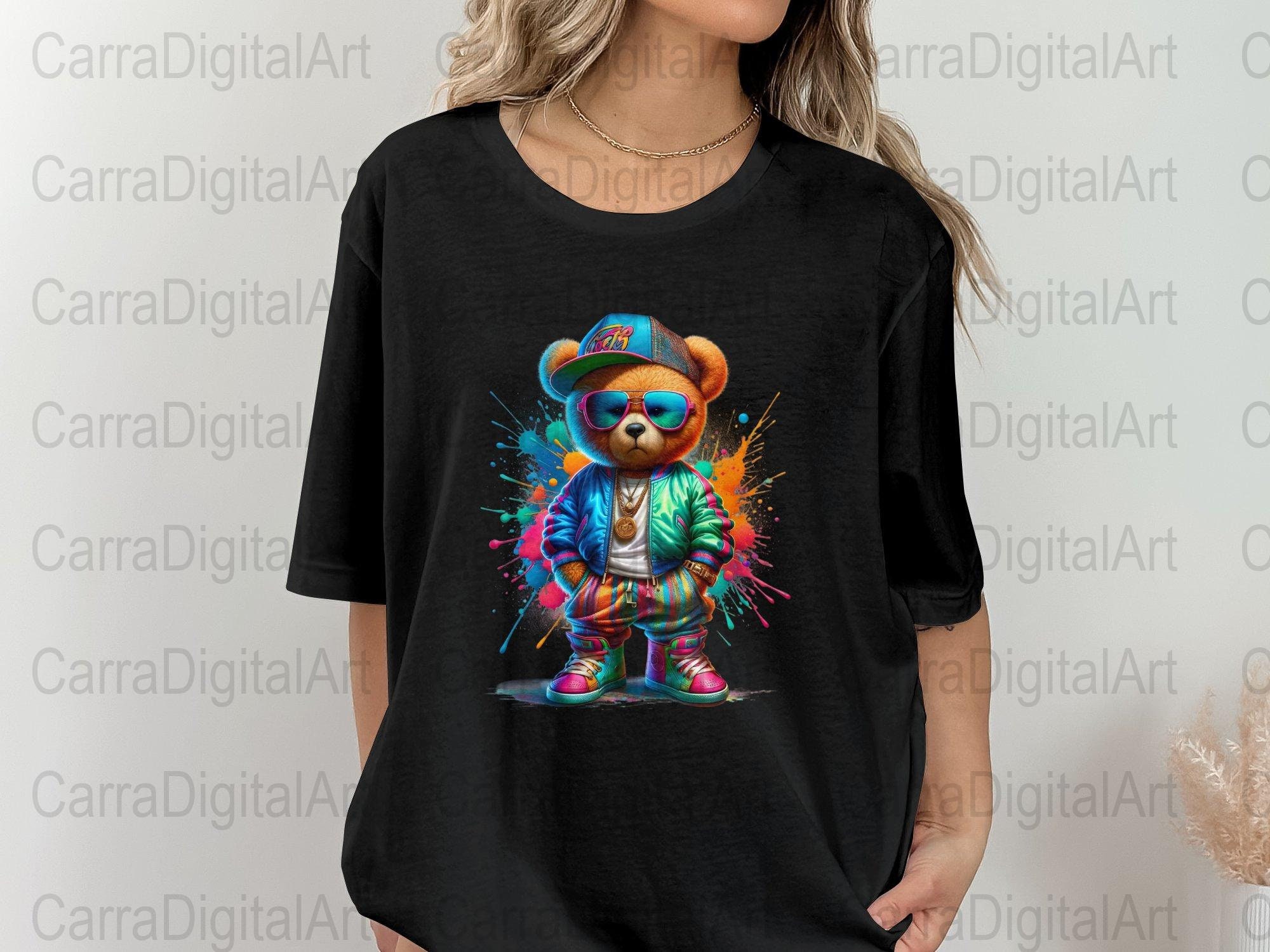 Urban Hip Hop Teddy Bear PNG, Cool Graffiti Bear Clipart, Dope Bear ...