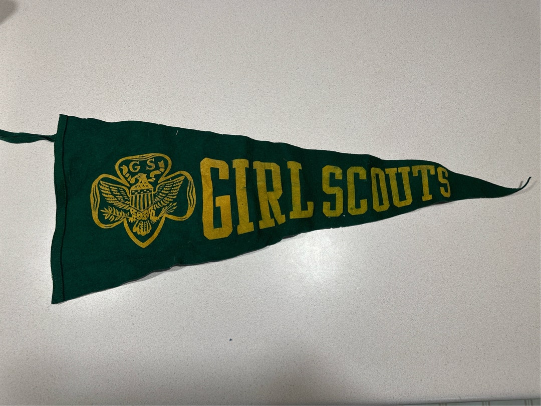 Original 1940's 1950's Girl Scouts of America Felt Pennant Flag - Etsy