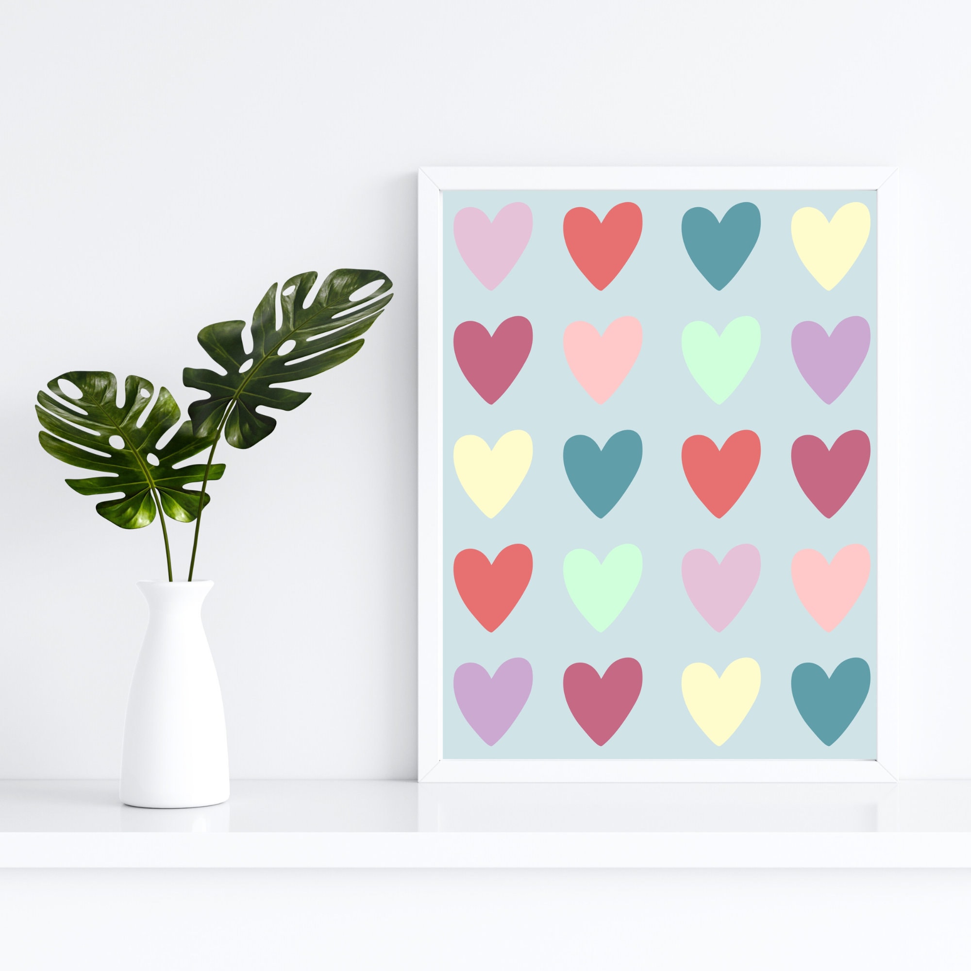 10 Printables, Valentine’s Day Decor Set,valentine Party Decor, Wall ...