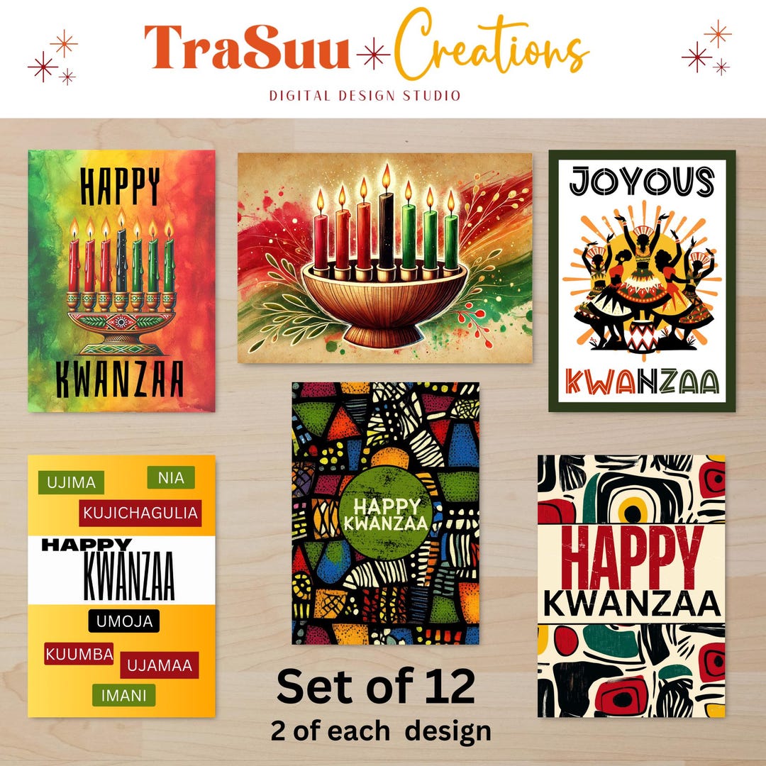 Kwanzaa| Happy Kwanzaa Cards| Holiday Cards | Set of 12 | Box Set ...