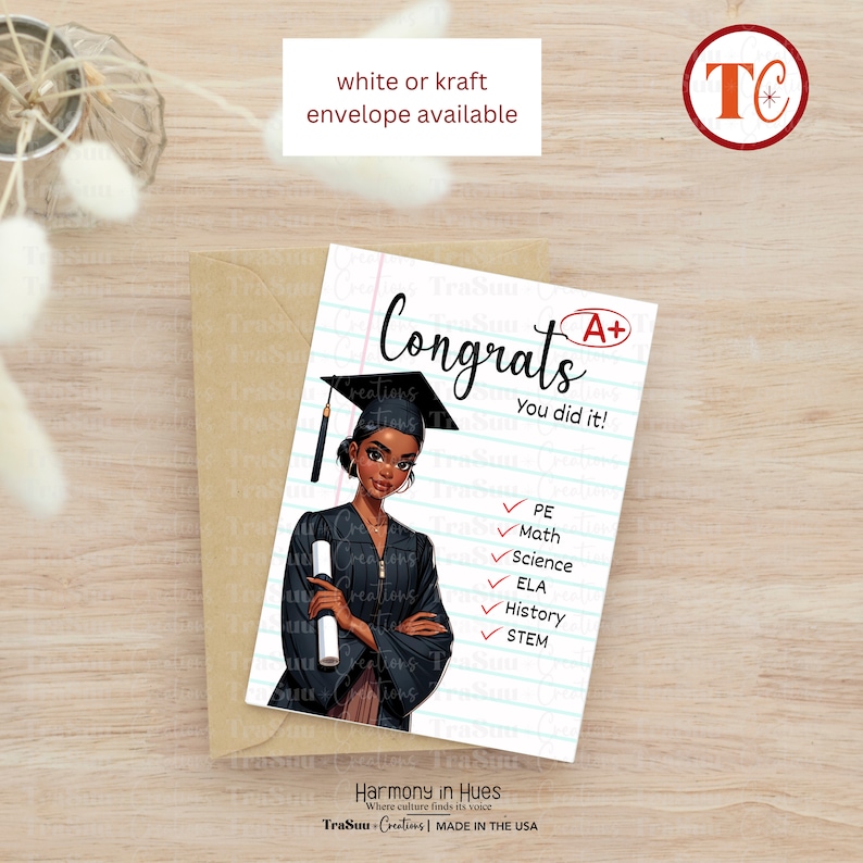Congrats Card | Congratulations | Graduation | Graduation Card | Black ...