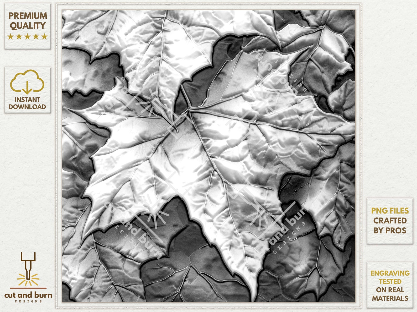 PNG Files Made for Laser Engrave | Leaf, Leaves, Maple, Autumn, Fall ...