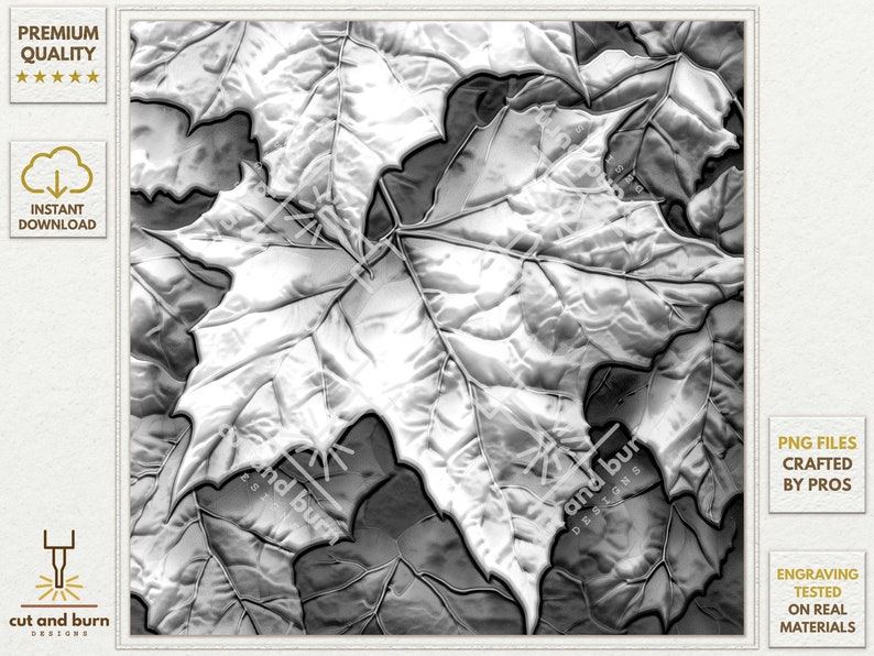 PNG Files Made for Laser Engrave | Leaf, Leaves, Maple, Autumn, Fall ...