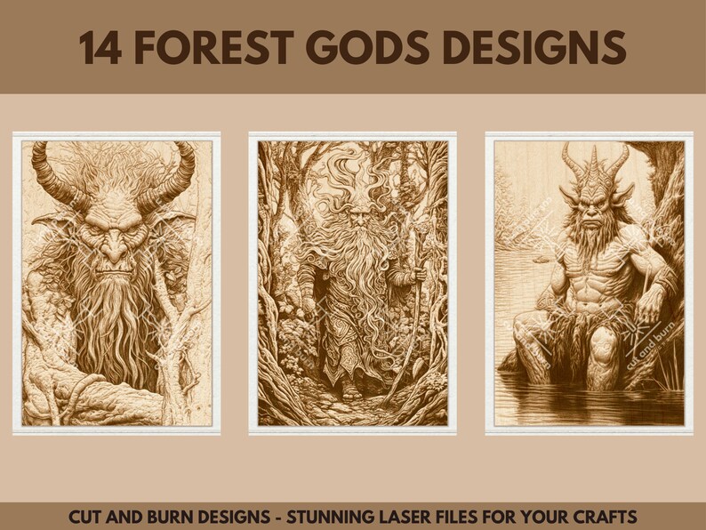 PNG Files Made for Laser Engrave Forest God, Pagan, Occult, Leshy ...