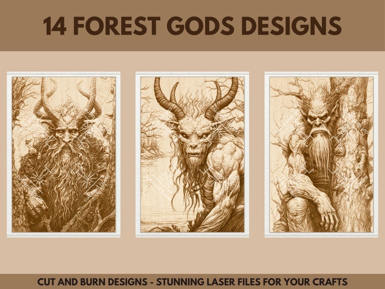 PNG Files Made for Laser Engrave Forest God, Pagan, Occult, Leshy ...