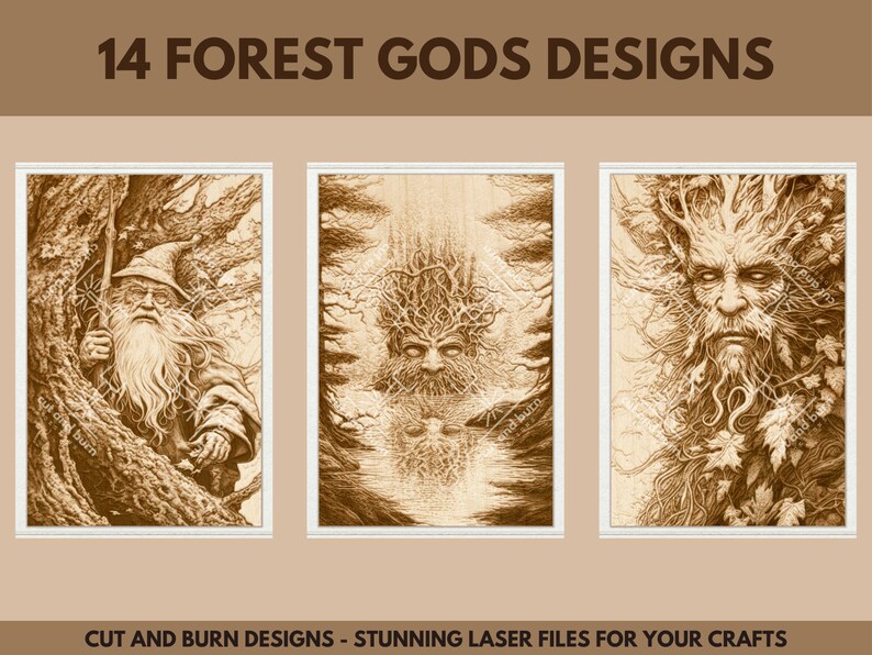 PNG Files Made for Laser Engrave | Forest God, Pagan, Occult, Leshy ...
