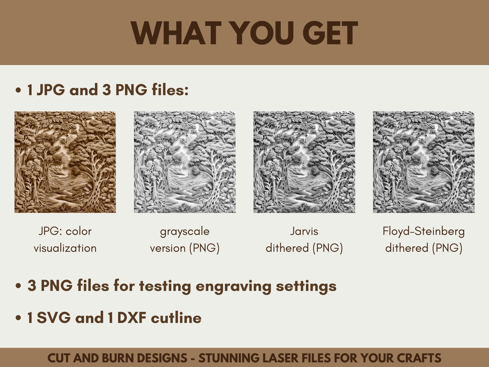 Laser Burn Files for 3D Illusion Engrave, Laser Ready, Digital Design ...