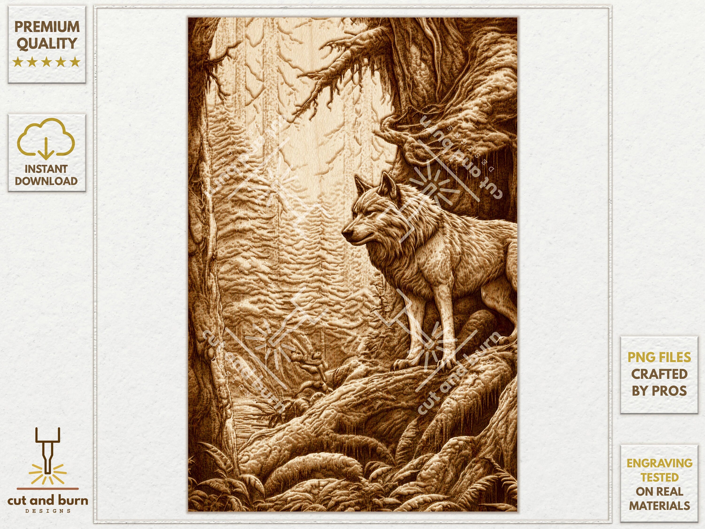 PNG Files Made for Laser Engrave Wolf, Wildlife, Wild Life National ...