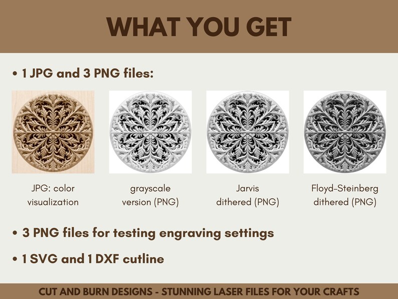 Laser Burn Snowflake PNG for 3D Illusion Engrave, Laser Ready, Digital ...