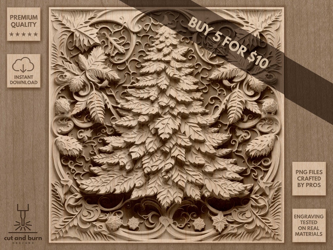 Laser Burn Files Christmas for 3D Illusion Engrave Laser - Etsy